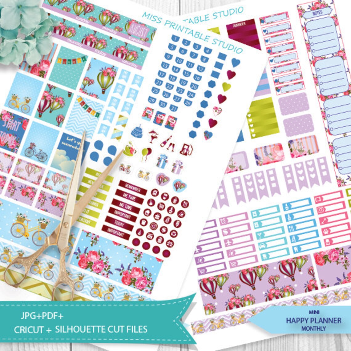 August Planner Stickers Printableaugust Monthly Mini Happy - Etsy