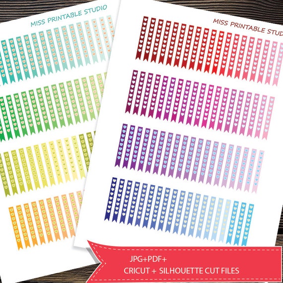 Heart CHECKLIST Printable Planner Stickers Checklist | Etsy