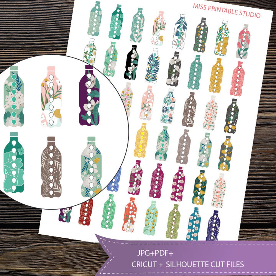 Hydration Printable Planner Stickers, Hydration Track Stickers,planner ...