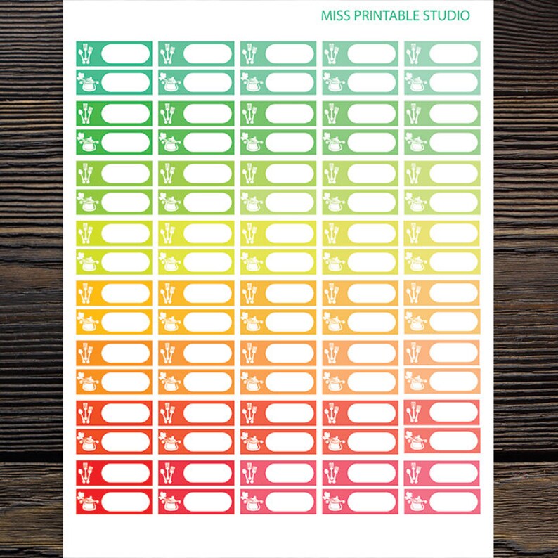 Meal Plan Printable Planner Stickers Erin Condren Happy | Etsy