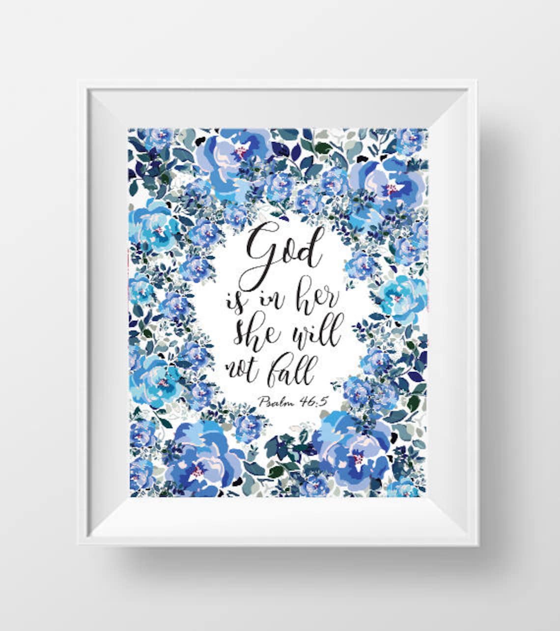 Bible Verse Wall Art Calligraphy Art Printablefloral Artgod - Etsy