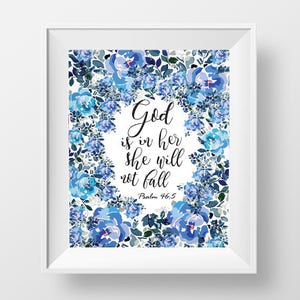 Bible Verse Wall Art Calligraphy Art Printablefloral Artgod - Etsy