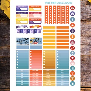 Happy Planner October, Printable October Stickers Fall Stickers ...
