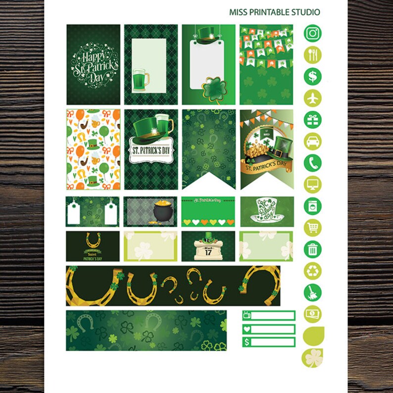 March Printable Planner Stickershappy PLANNER Stickersweekly - Etsy