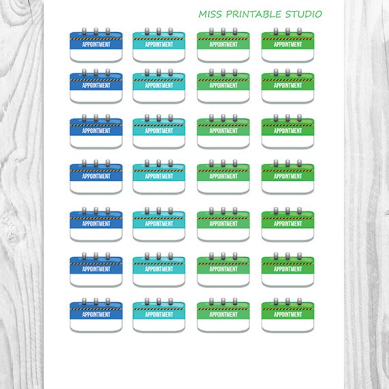 Appointment Printable Planner Stickers appointment Functional | Etsy