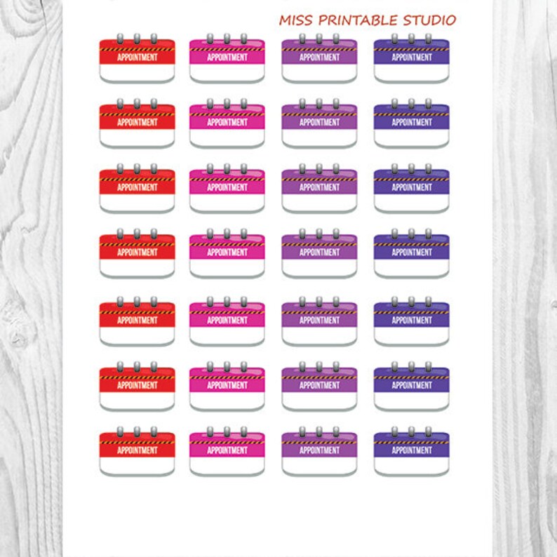 Appointment Printable Planner Stickers appointment Functional - Etsy