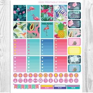 Summer Stickers Printable Planner Stickersjuly for Use With | Etsy