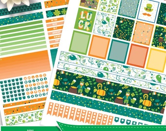 St Patrick's Day Planner Stickers Printable March Kit - Etsy
