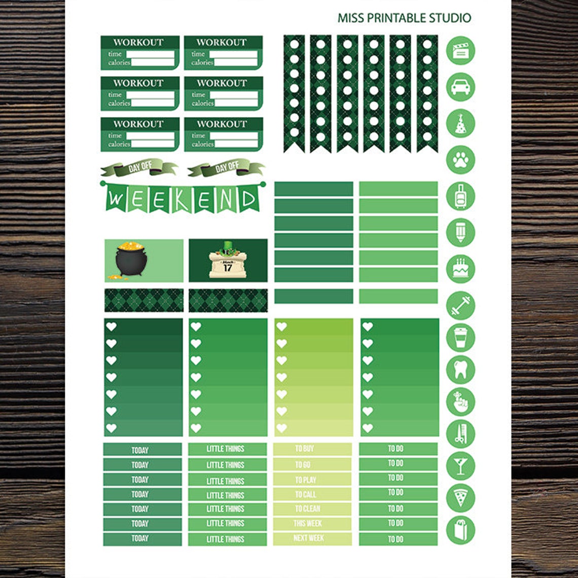 March Printable Planner Stickershappy PLANNER Stickersweekly - Etsy