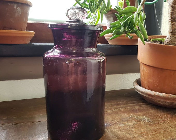 Odilon Avalos Glass Works Mexico Hand Blown Amethyst Purple Apothecary ...