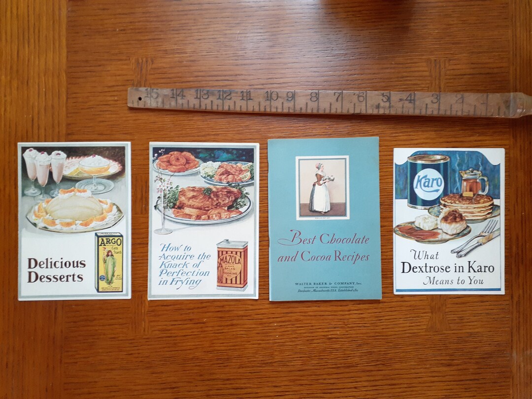 Vintage Recipe Booklets, Argo Corn Starch, Marola Oil, Karo Syrup ...