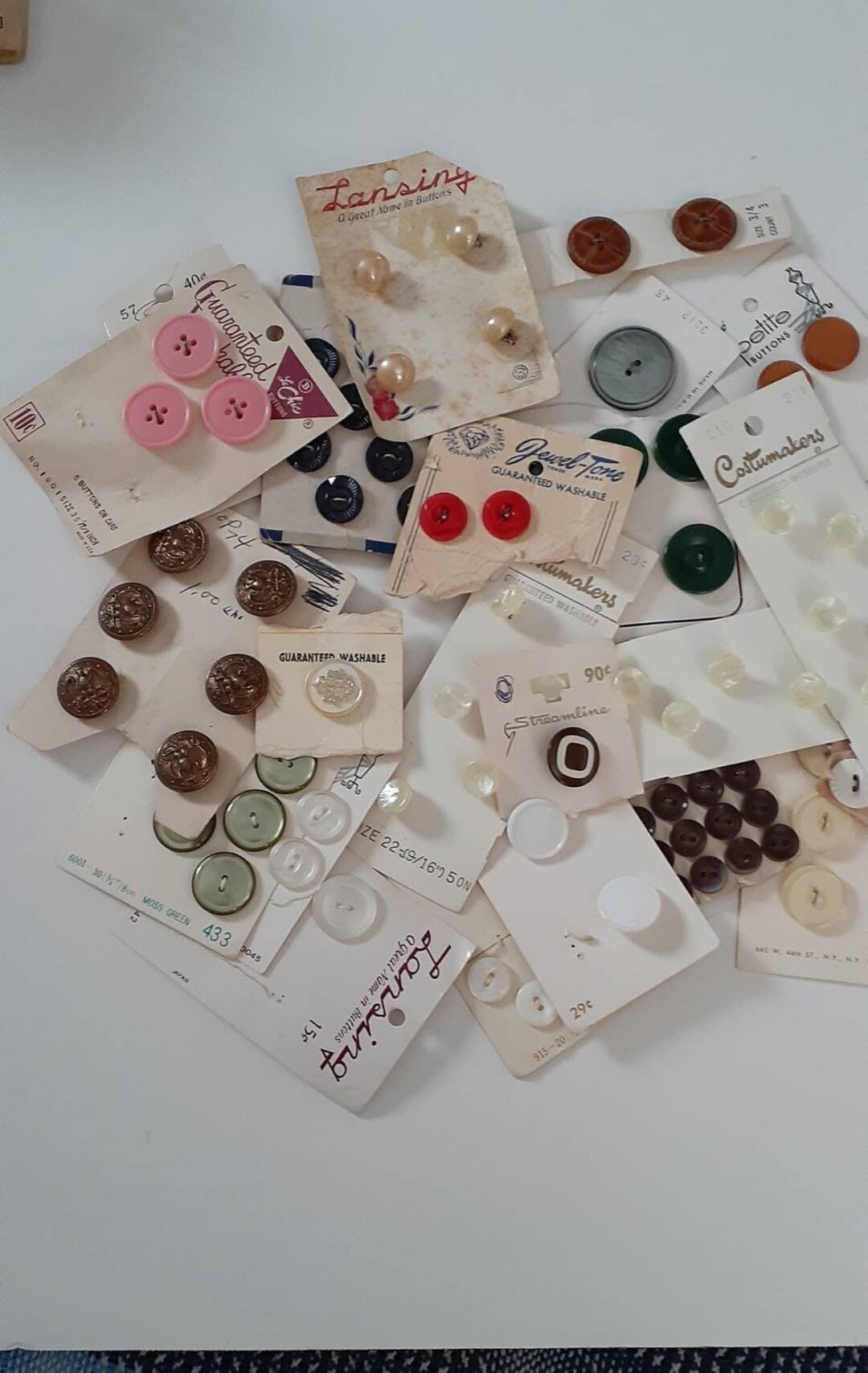 Vintage Group of Buttons on Original Cards - Etsy