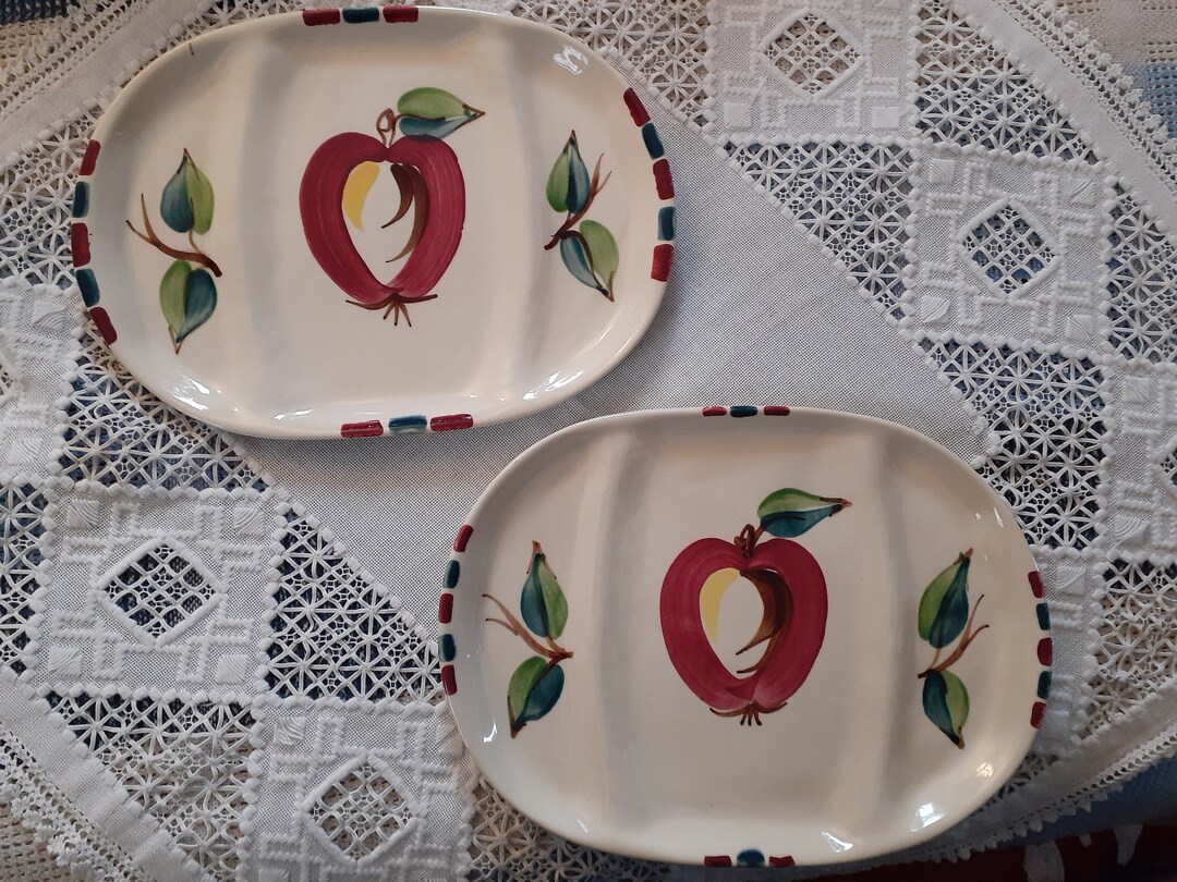 Two Vintage Puritan Slipware Apple Platter - Etsy