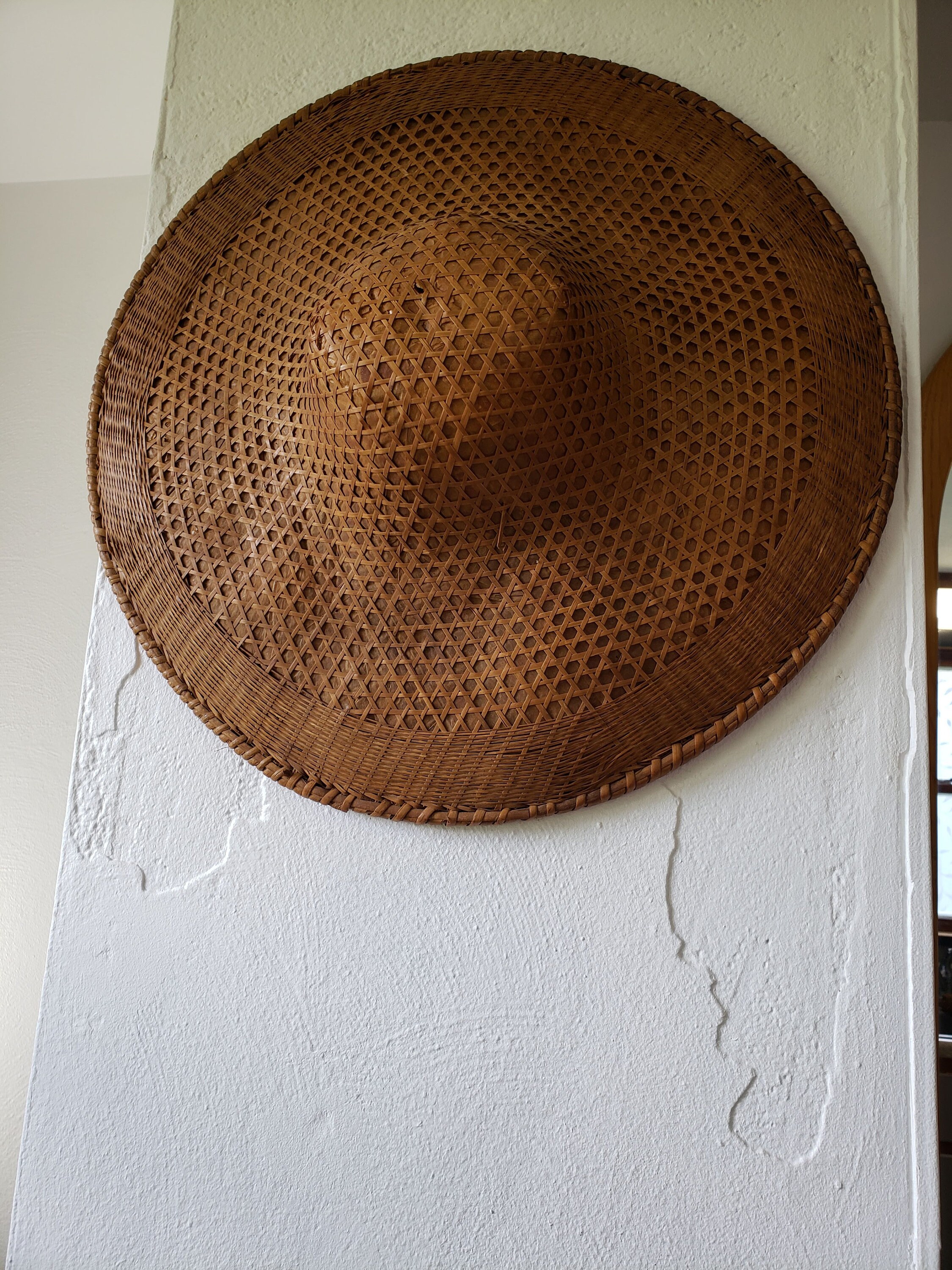 Vintage Woven Bamboo Rattan Hat (lg) 1960s - Asian - Etsy