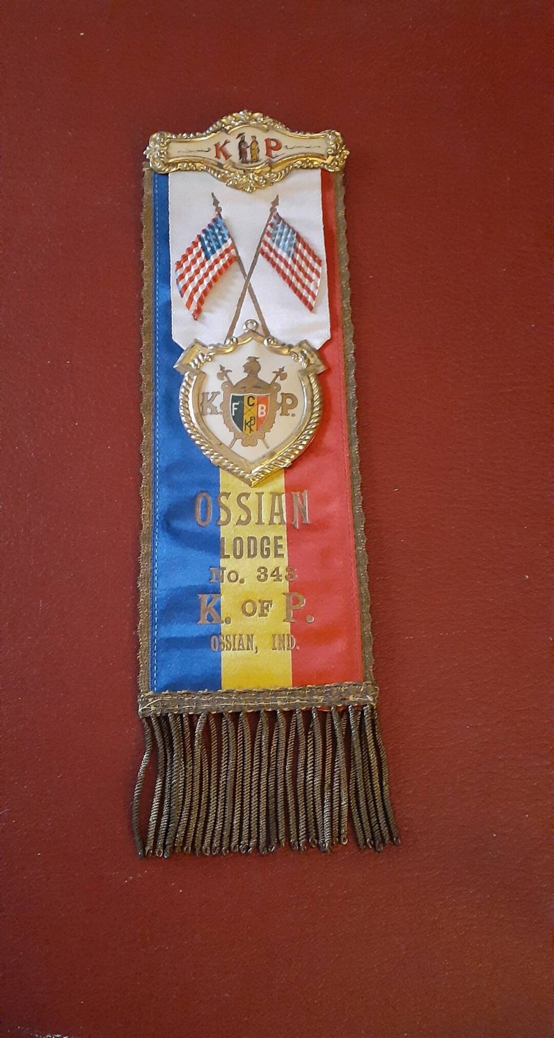 Knights of Pythias Ribbon Ossian, IN Perfect Condition - Etsy