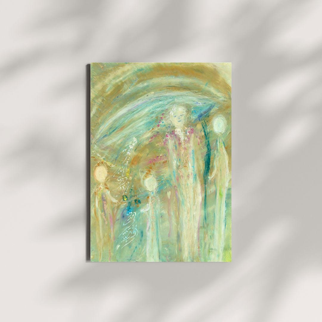 Family of Light A4 Pastel Art – Starseed Drawing for Meditation ...