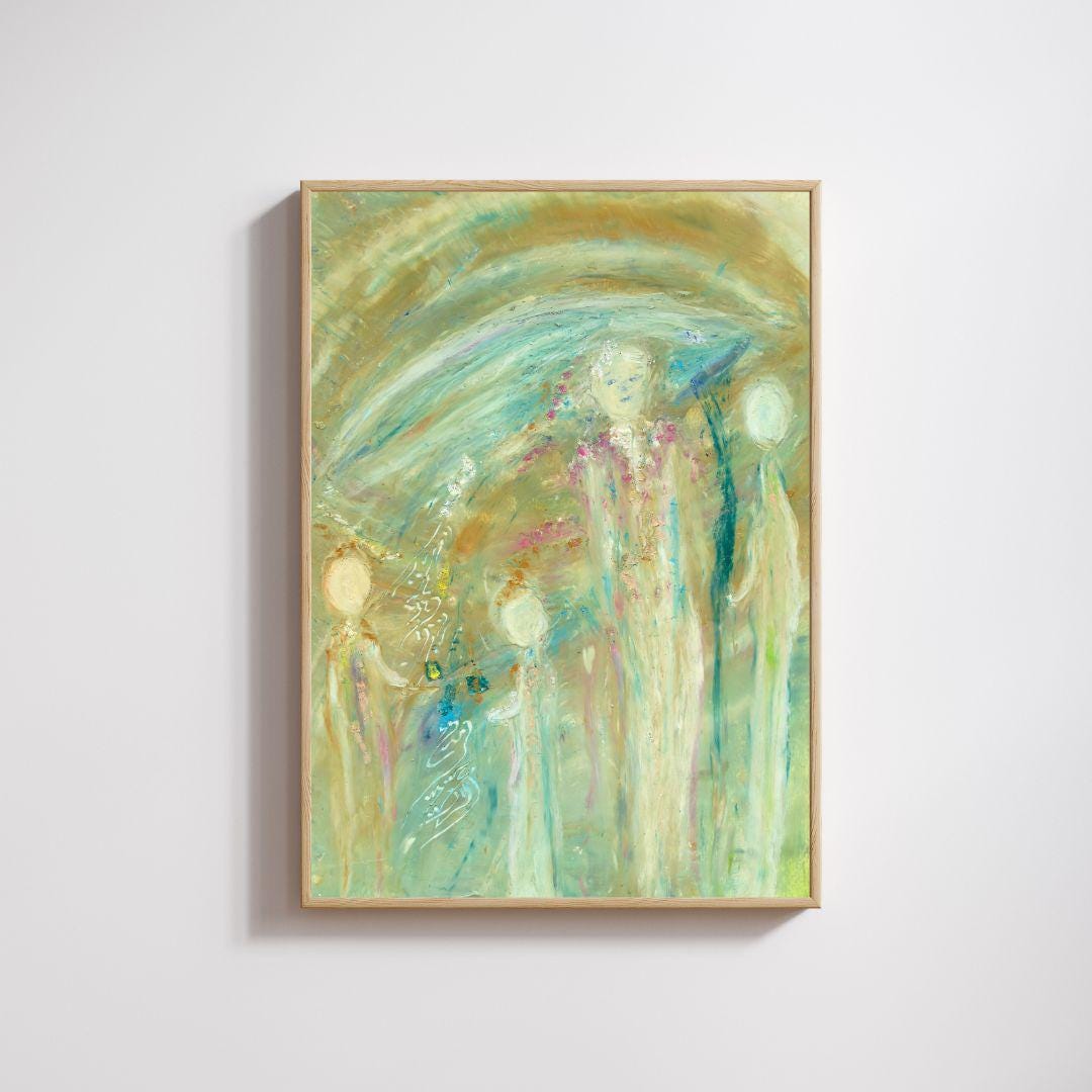 Family of Light A4 Pastel Art – Starseed Drawing for Meditation ...