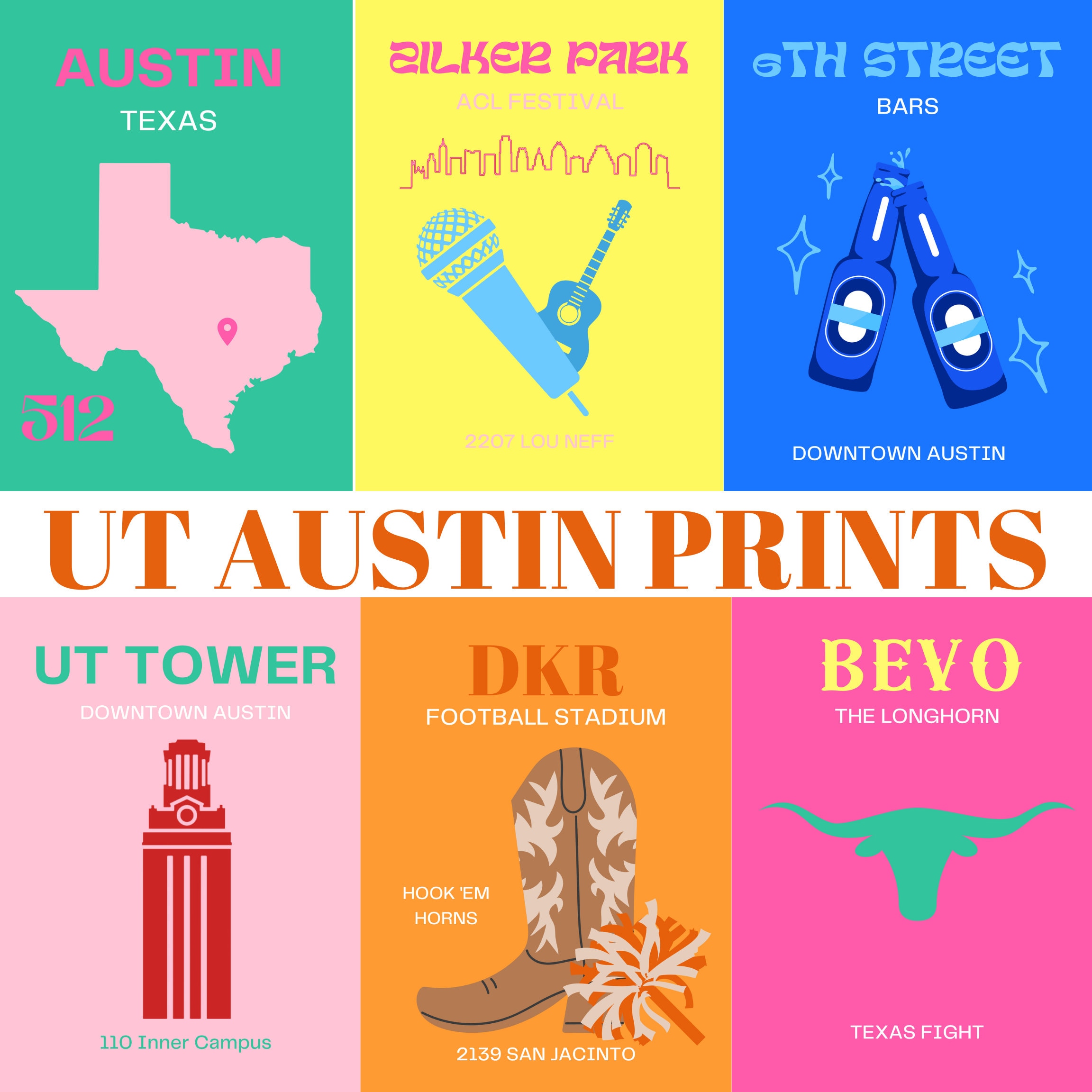UT Austin Prints - Etsy