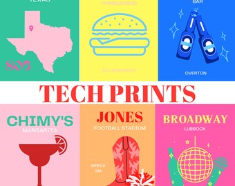 Texas Tech Preppy Prints - Etsy