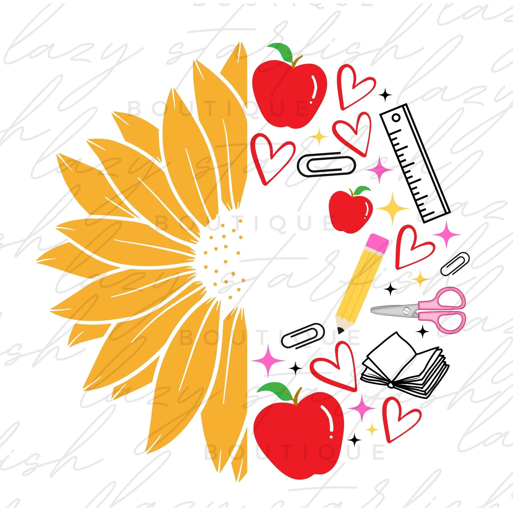 Sunflower Teacher Png, Back to School, Teach Png, Digital Download ...