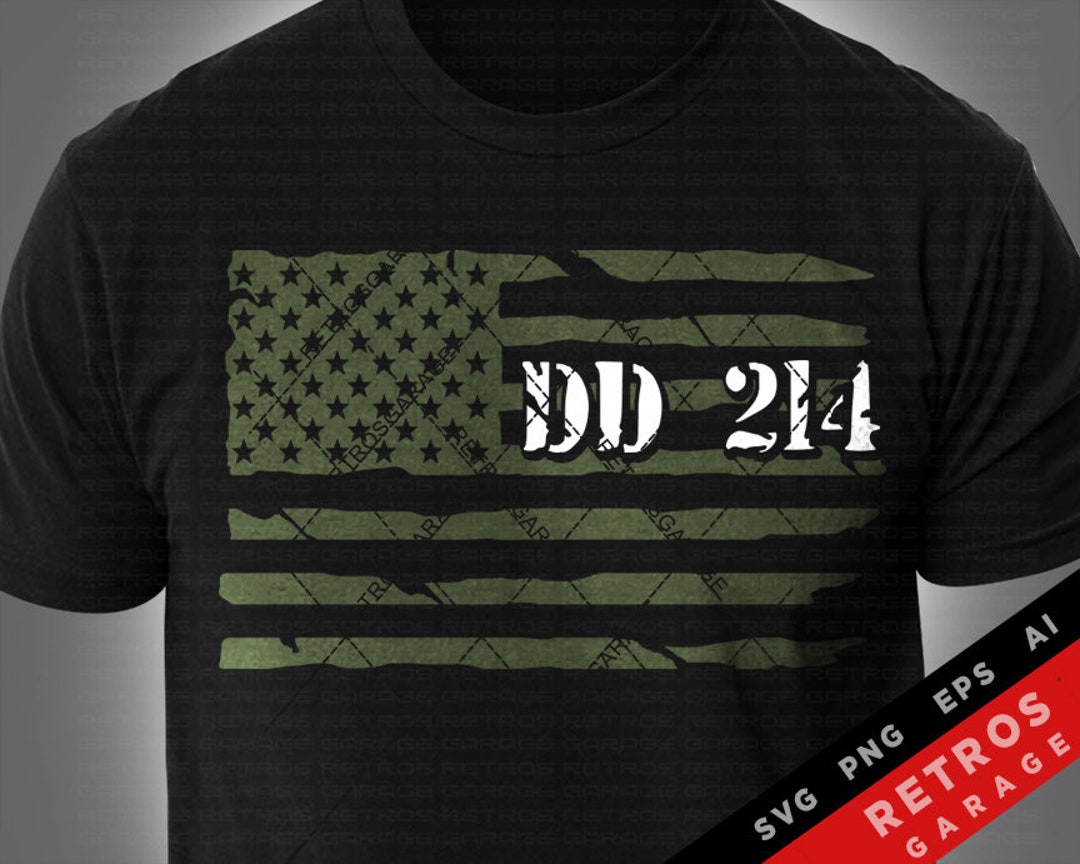 DD214 Veteran Flag SVG PNG: Patriotic Sublimation Design (digital ...