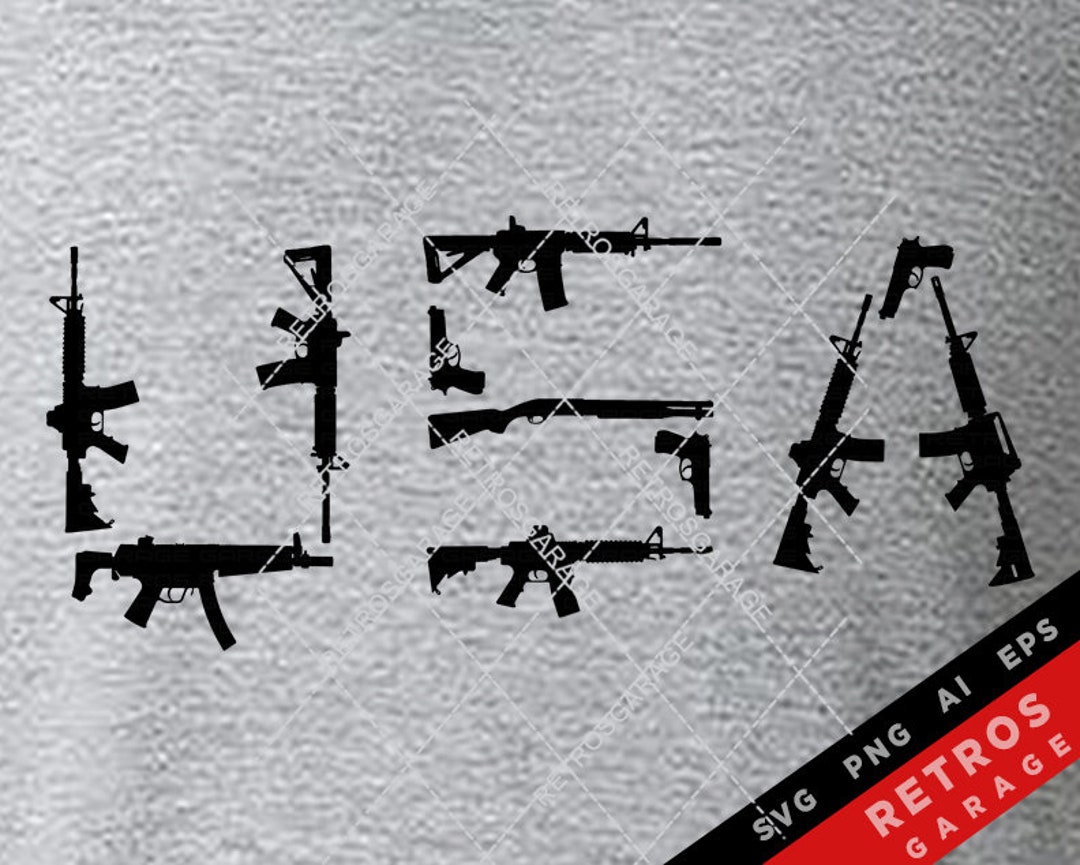 USA Rifles SVG PNG Flag Guns Second Amendment Sublimation Patriotic ...