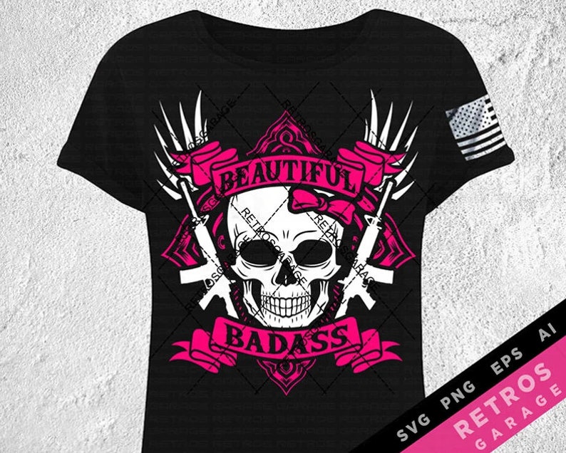 Beautiful Badass SVG PNG Gun Girls Second Amendment Sublimation ...