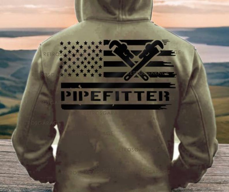 Pipefitter USA Flag SVG PNG Pipefitter Design America Pipes Cut File ...
