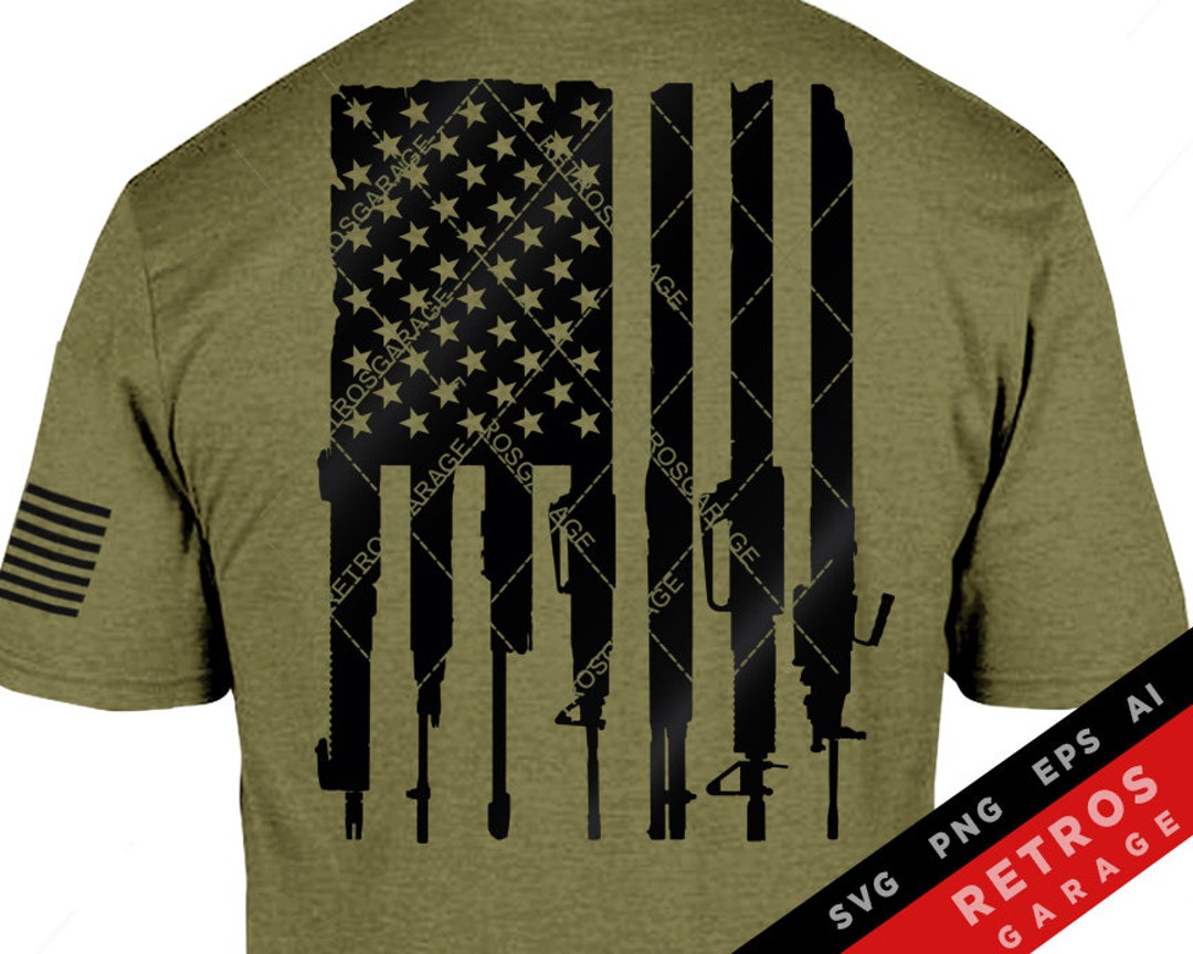Flag Guns SVG PNG USA Rifles Second Amendment Sublimation Patriotic ...