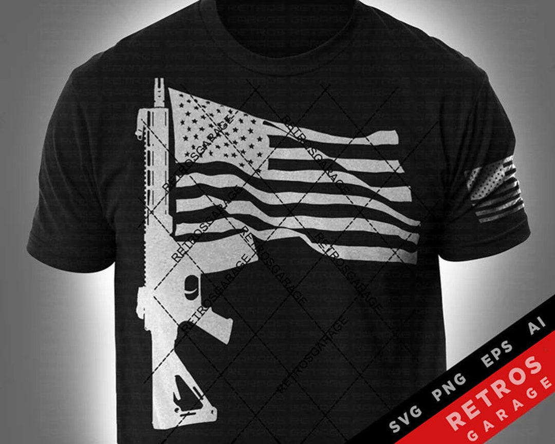Rifle Usa Flag SVG PNG Second Amendment Sublimation Patriotic Print ...