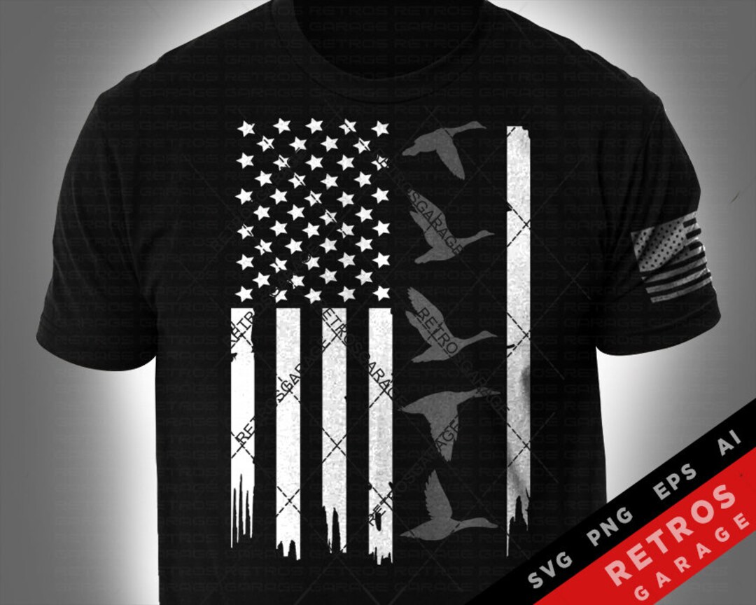 USA Flag Goose SVG PNG Flag Geese Hunting Second Amendment Sublimation ...