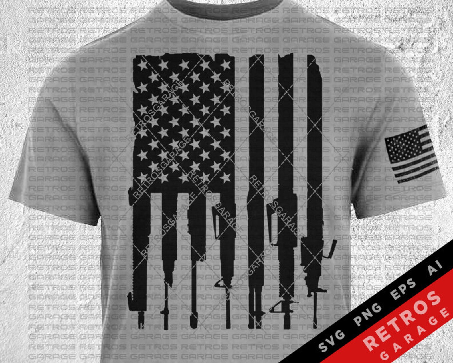 Flag Guns SVG PNG USA Rifles Second Amendment Sublimation - Etsy