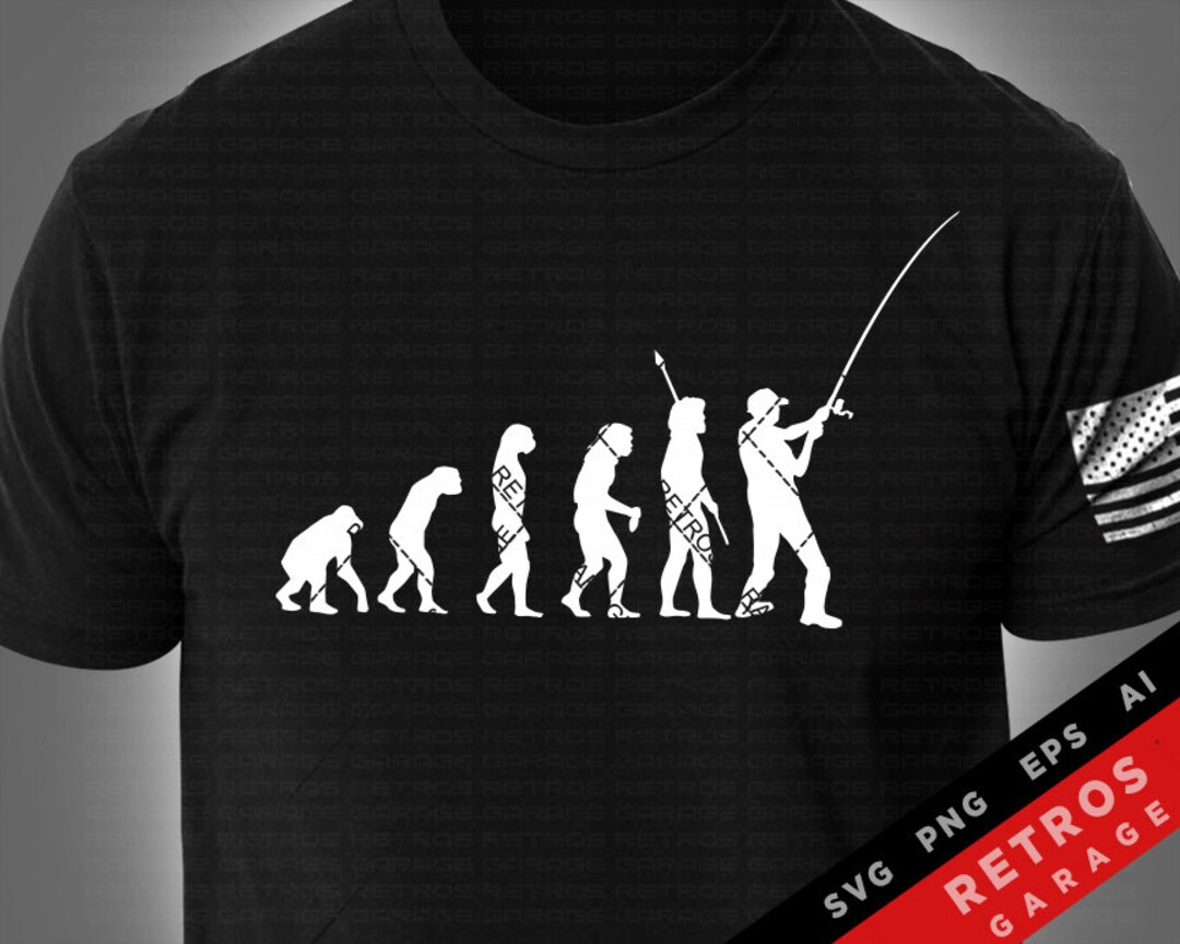 Evolution Fishing Angler SVG PNG Outdoors Bass Fishing Trout Fishing ...