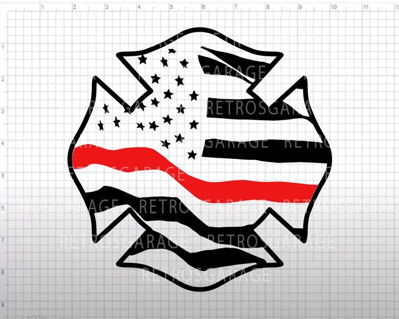 Firefighter SVG PNG Usa America Flag Patriotic Firefighter Flag Design ...