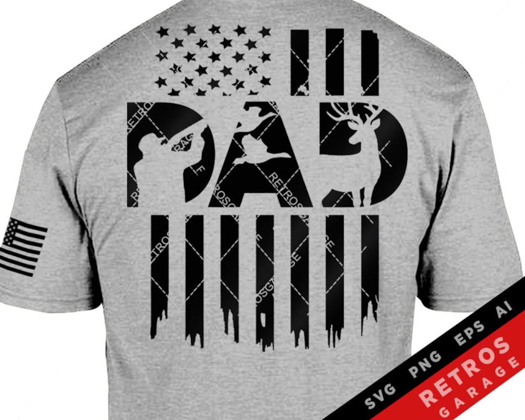 Dad Deer Flag SVG PNG Flag Hunting Goose Waterfowl Second Amendment ...