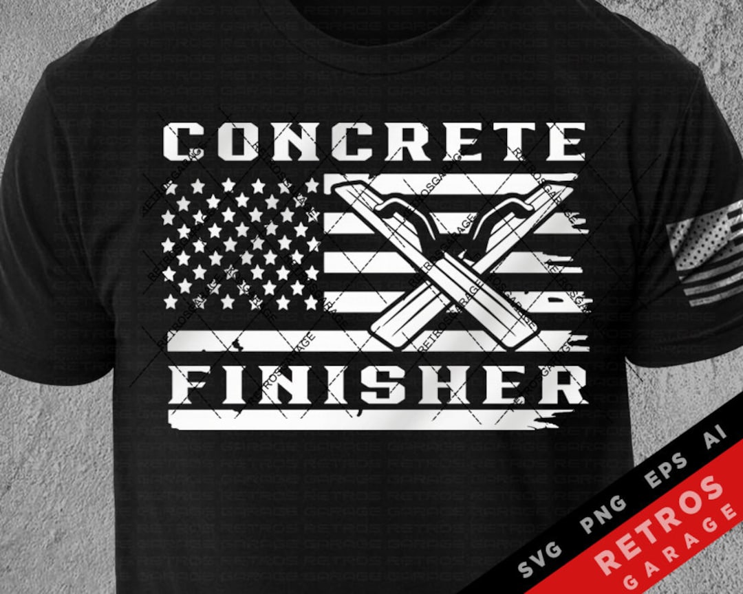 Concrete Finisher USA Flag SVG PNG Concrete Finisher Design America ...