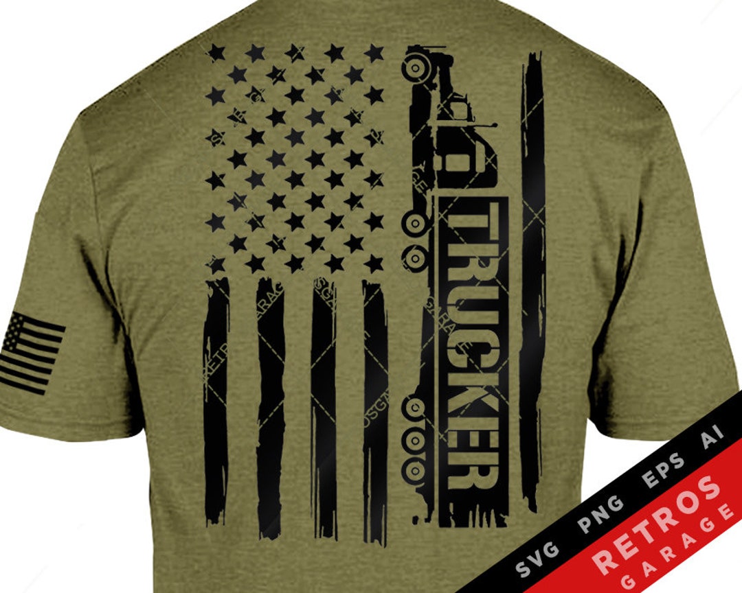Trucker Flag Patriot SVG PNG Welding Usa Patriotic Trucker America EPS ...