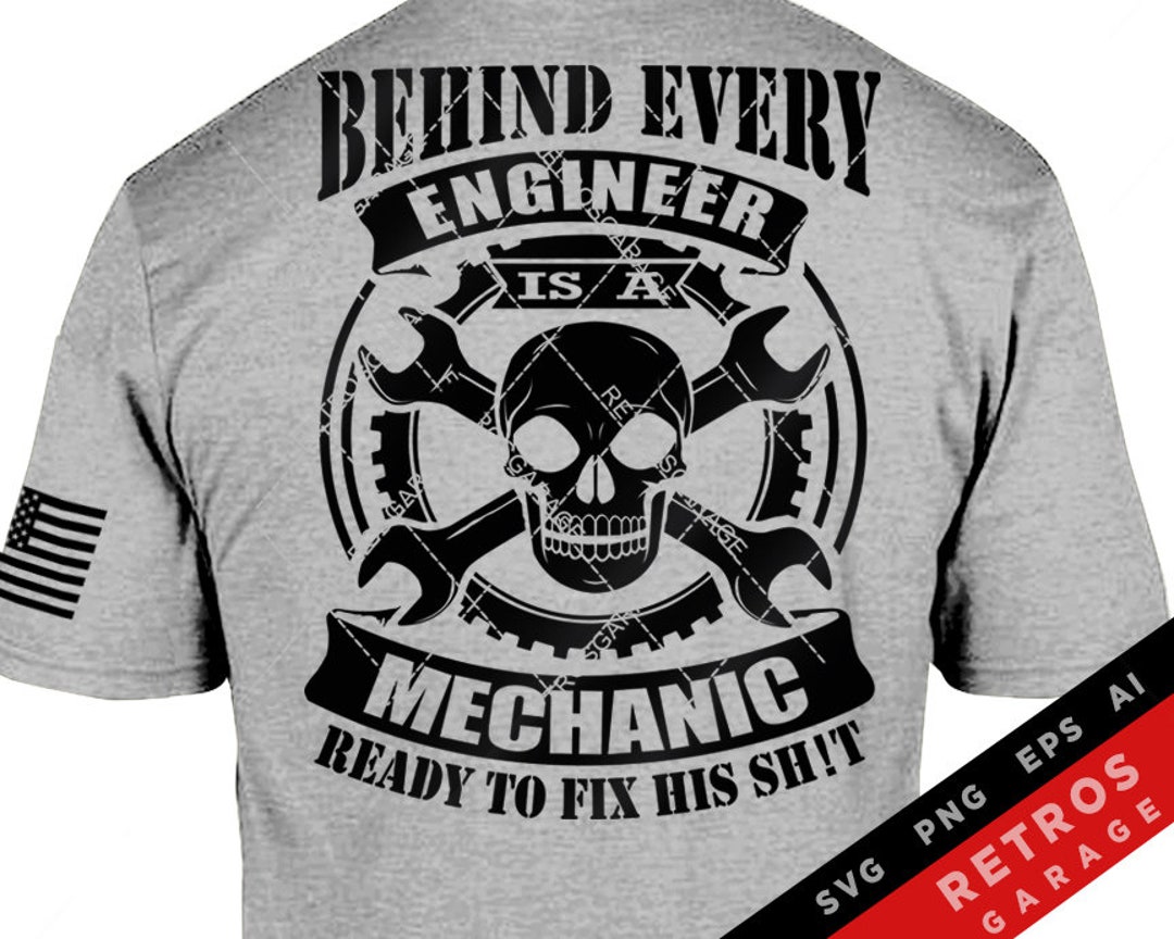 Mechanic Engineer SVG: Skull & Wrenches Graphic (digital Download) - Etsy