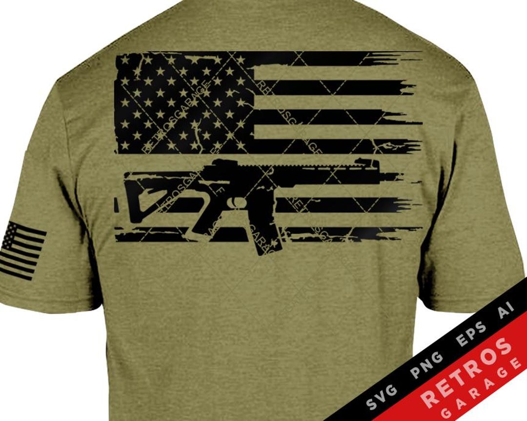 Usa Flag SVG PNG Rifle Second Amendment Sublimation Patriotic Print ...