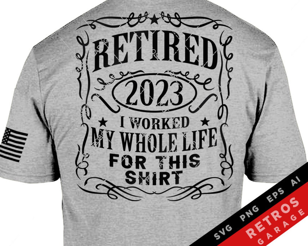 Retired 2023 SVG PNG Retired Sublimation Patriotic Print Design America ...