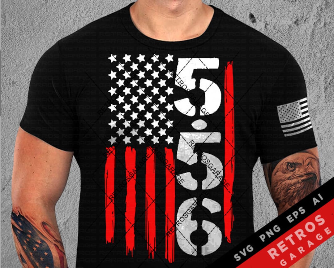 5.56 Flag SVG PNG Second Amendment Sublimation Patriotic Print Design ...