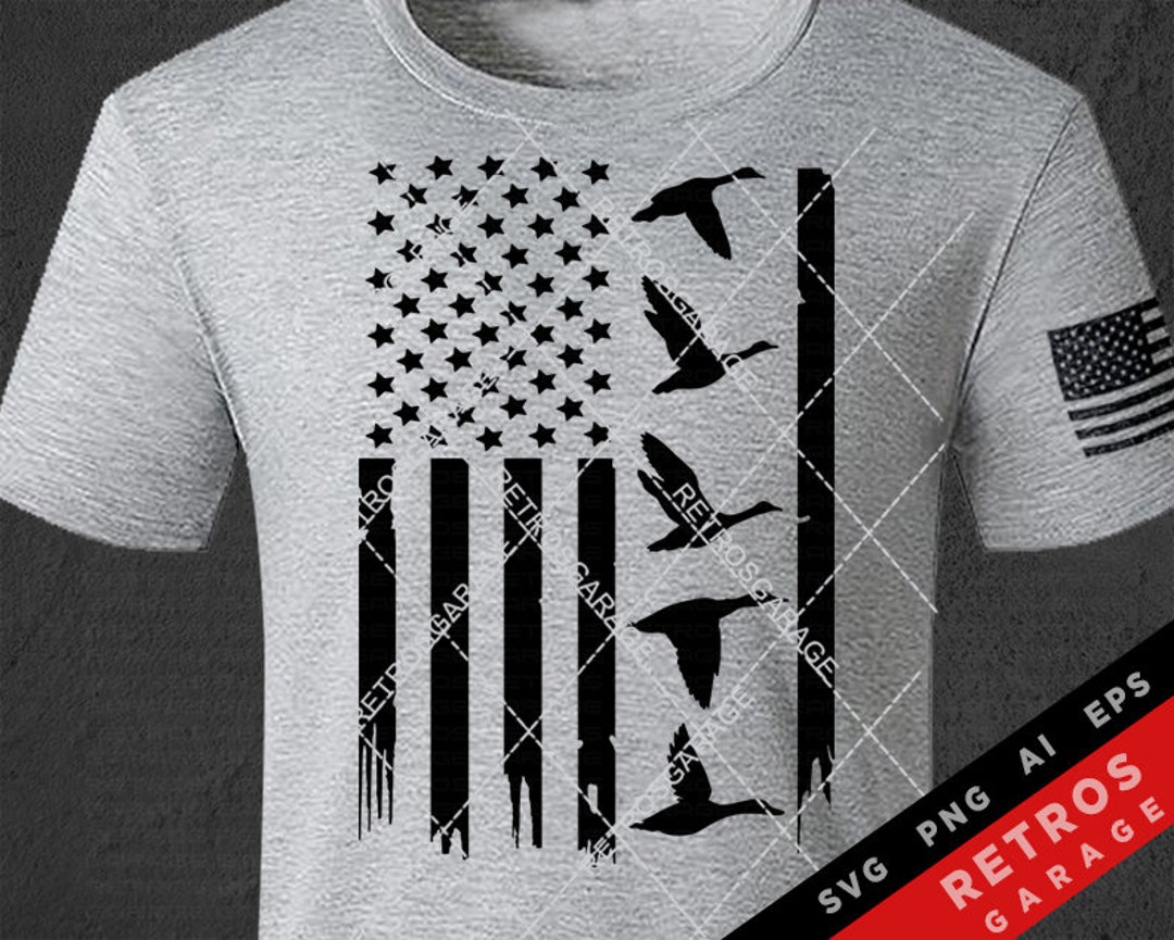 USA Flag Goose SVG PNG Flag Geese Hunting Second Amendment Sublimation ...