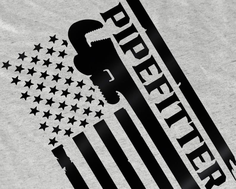 Pipefitter USA Flag SVG PNG Pipefitter Design America Pipes Cut File ...
