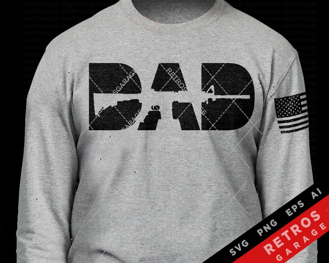 Second Amendment Dad Rifle SVG PNG Sublimation Patriotic Print Design ...