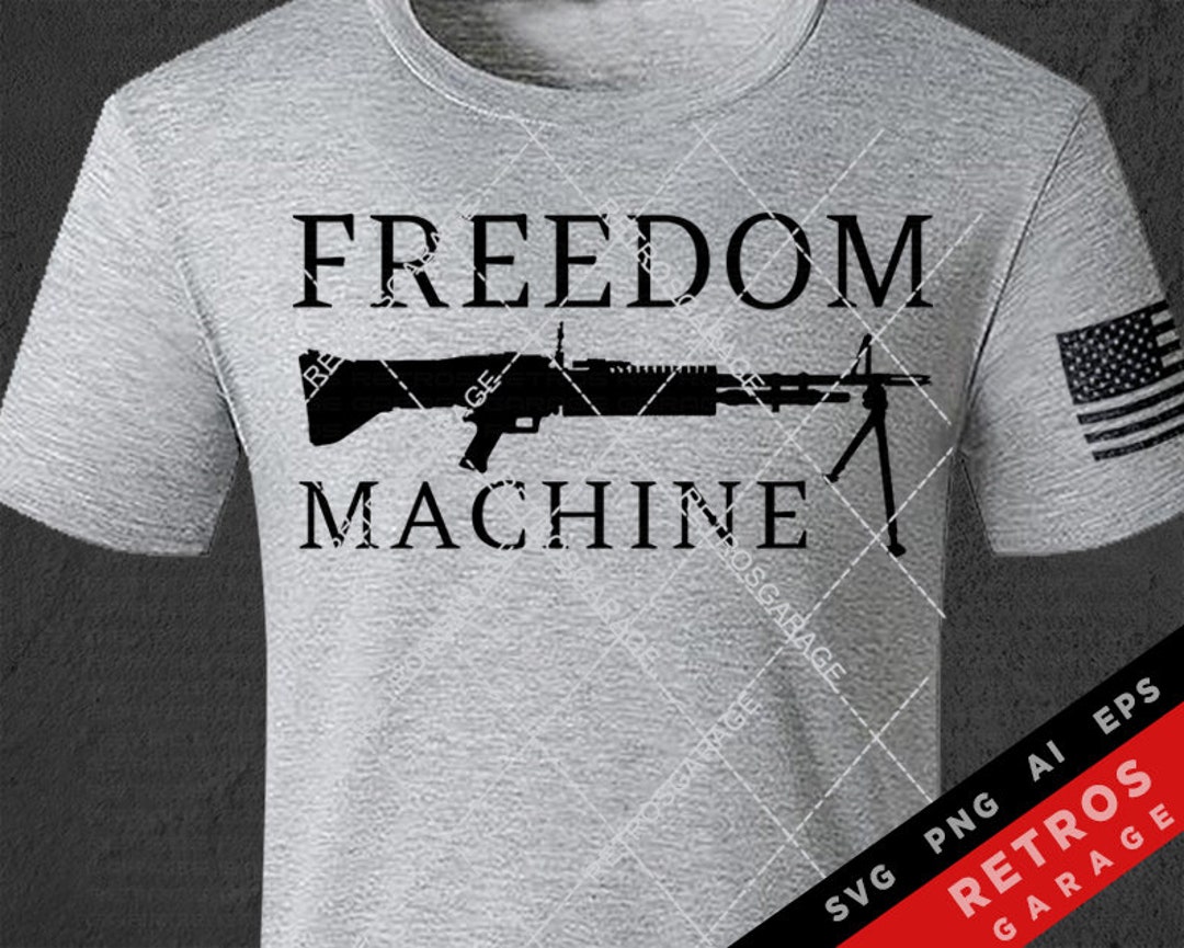 M60 Freedom Machine SVG PNG Machine Gun Rifles Usa Flag Second - Etsy
