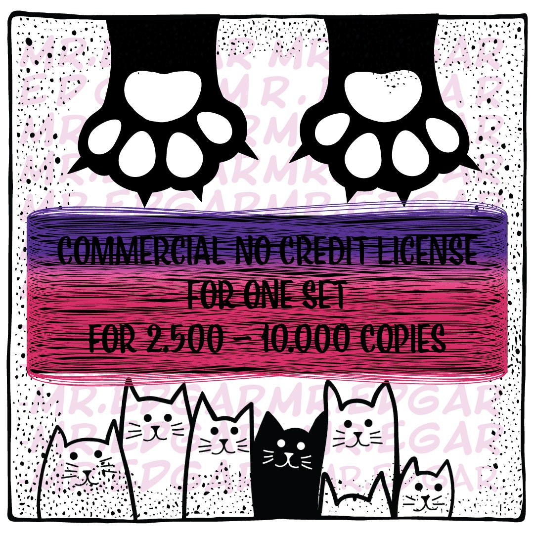 COMMERCIAL LICENSE for ONE Clipart Set 2.500 - 10.000 Copies - Etsy