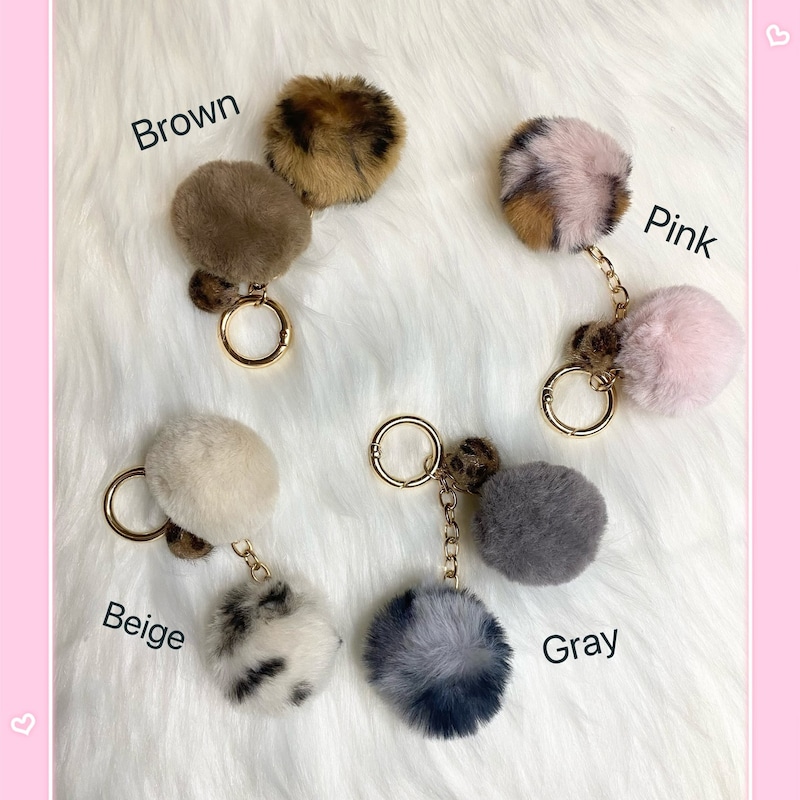Fur Ball Keychain - Etsy