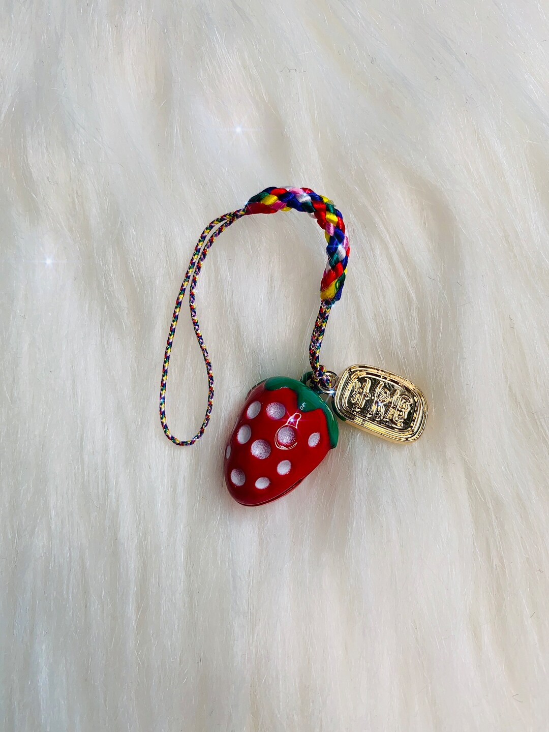 Red Strawberry Phone Charm Bell Lucky Charm Money Fortune Charm New ...