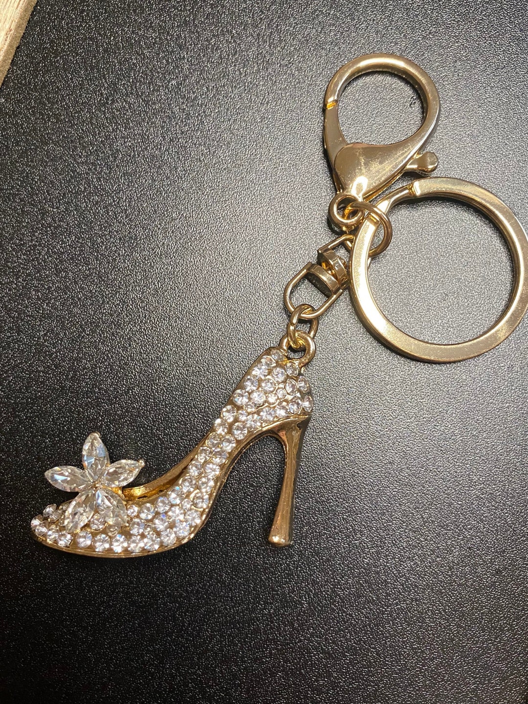 Crystal High Heel Shoe Bag Charm Keychain, Bling Bling Backpack Charm ...