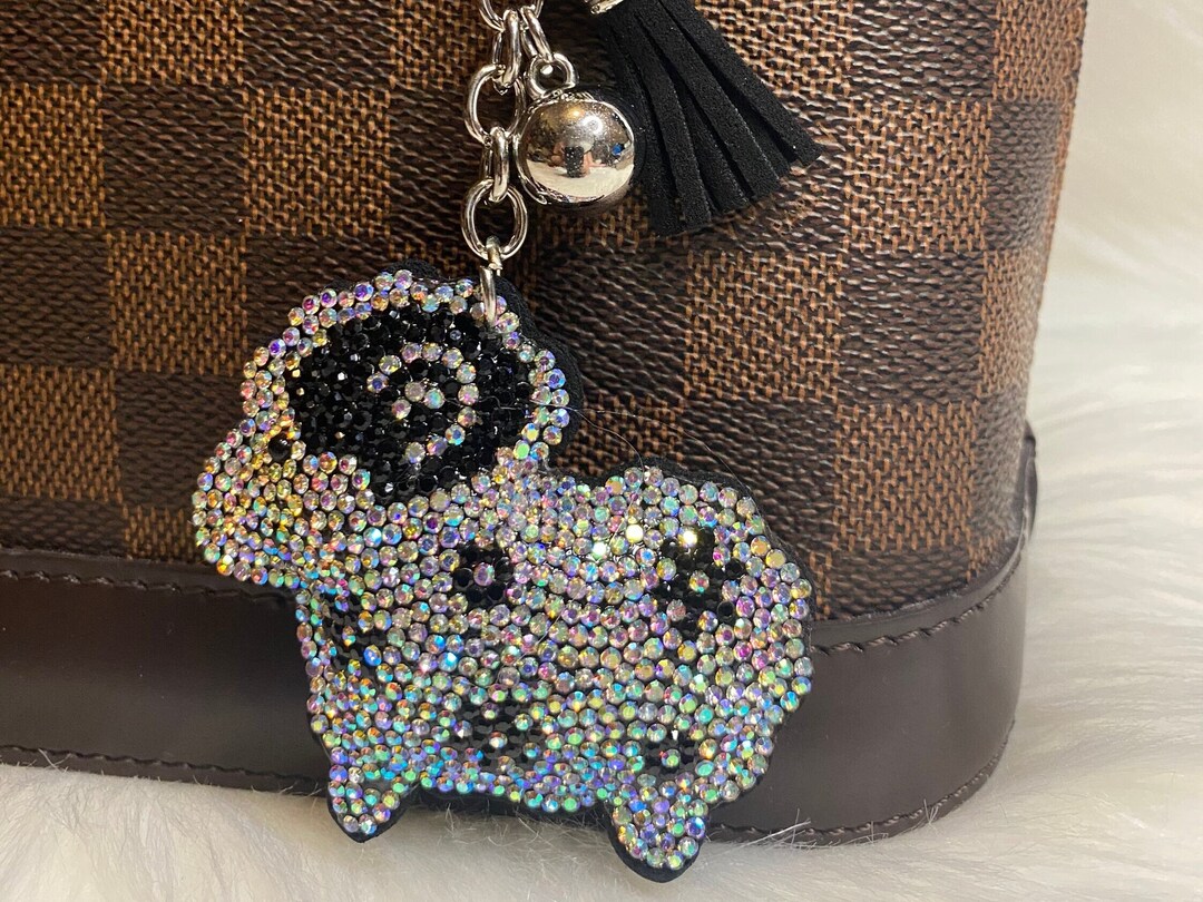 Sheep Bag Charm Keychain Car Key Fob New Handmade Black. Pink - Etsy